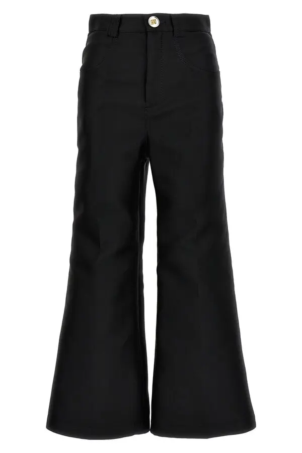 Giambattista Valli Cropped Silk Blend Pants
