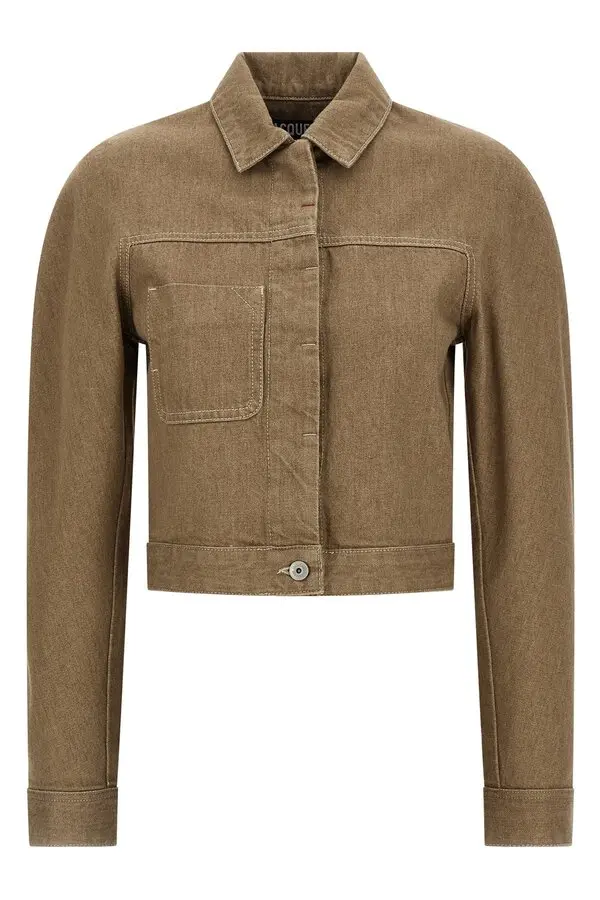 Jacquemus La Veste Ovalo Cargo Jacket - Beige