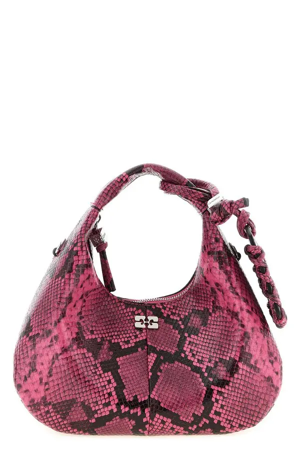 GANNI Mini Hobo Handbag - Fuchsia