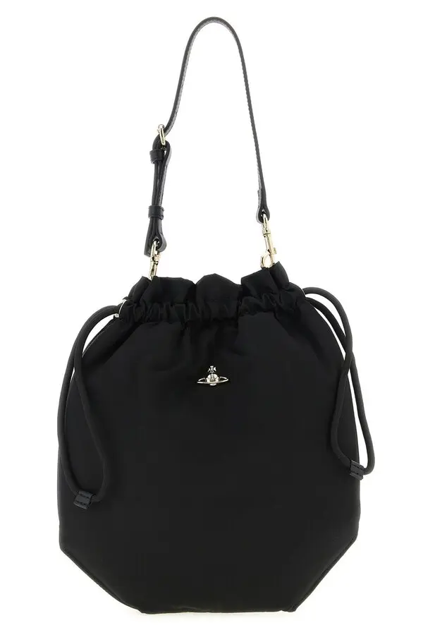 VIVIENNE WESTWOOD Moiré Drawstring Pouch Handbag