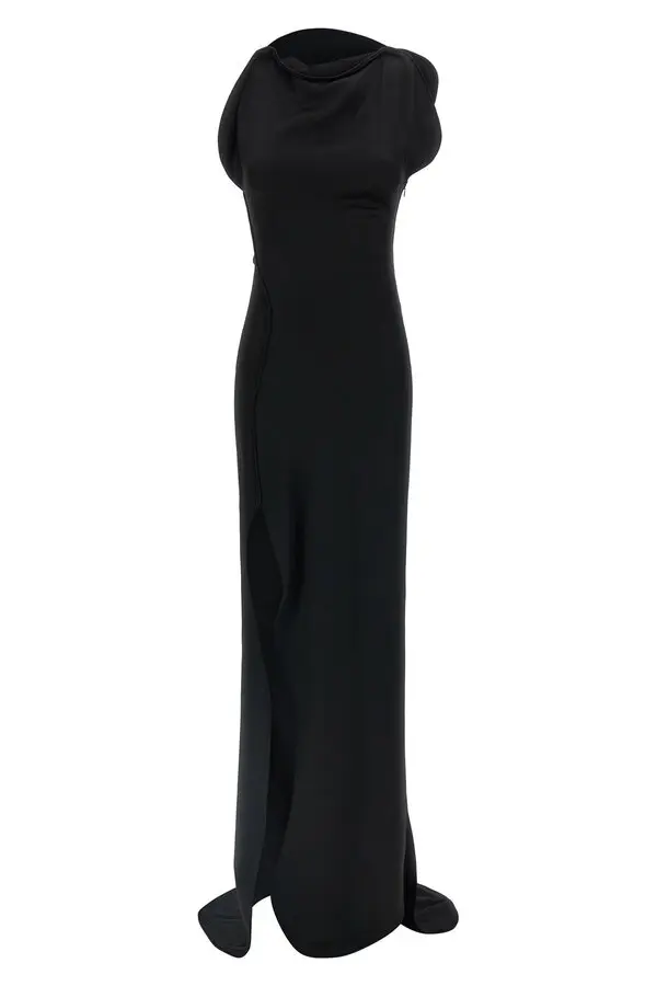 Victoria Beckham Carla Long Satin Crepe Gown