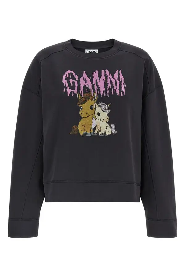 GANNI Isoli Sweatshirt - Black
