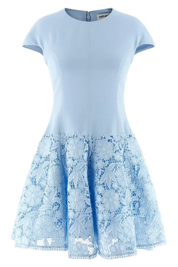 SELF-PORTRAIT Crepe Lace Dress