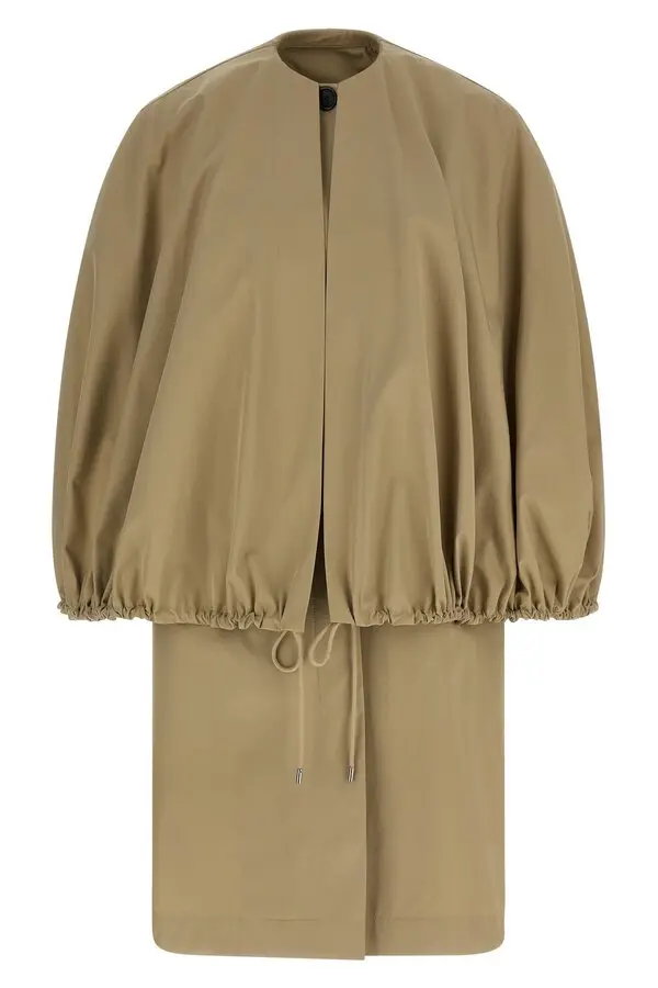 TOTEME Detachable Cape Coat Jacket - Beige