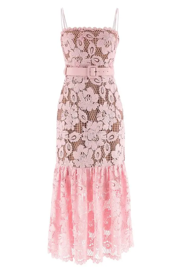 SELF-PORTRAIT Crochet Lace Midi Dress