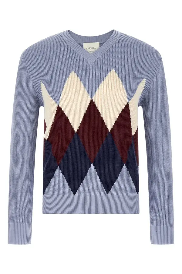 BALLANTYNE Argyle Pattern Sweater