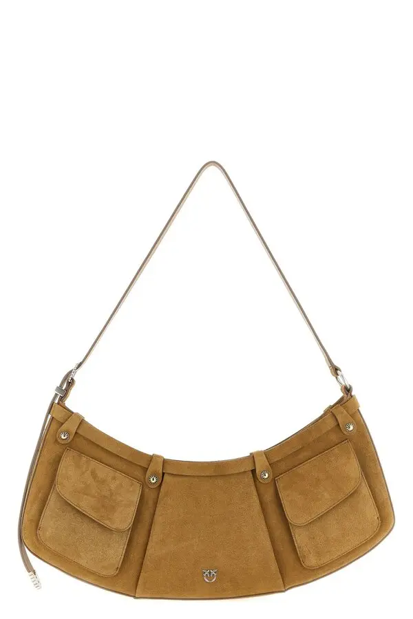 Pinko Pocket Body Large Shoulder Bag - Beige