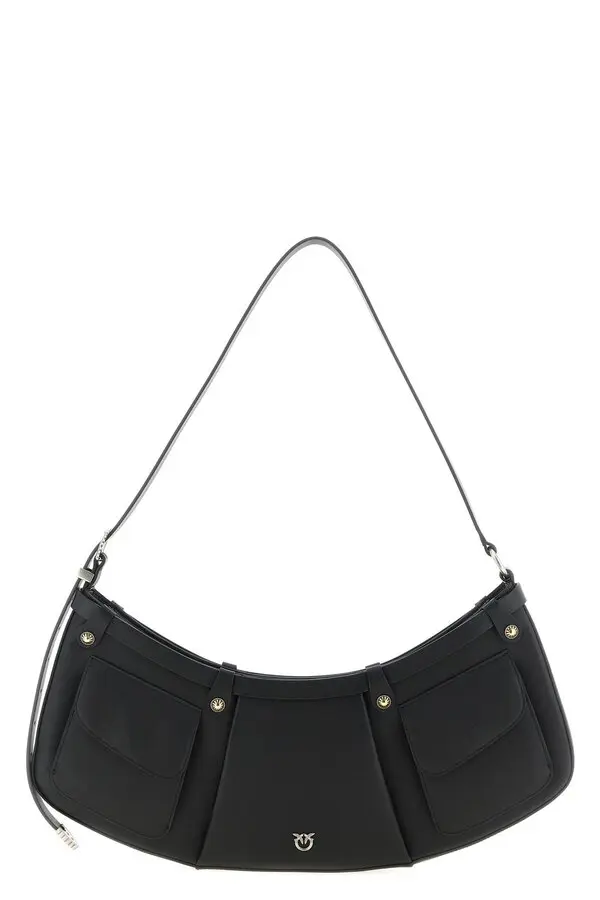 Pinko Pocket Body Large Shoulder Bag - Black
