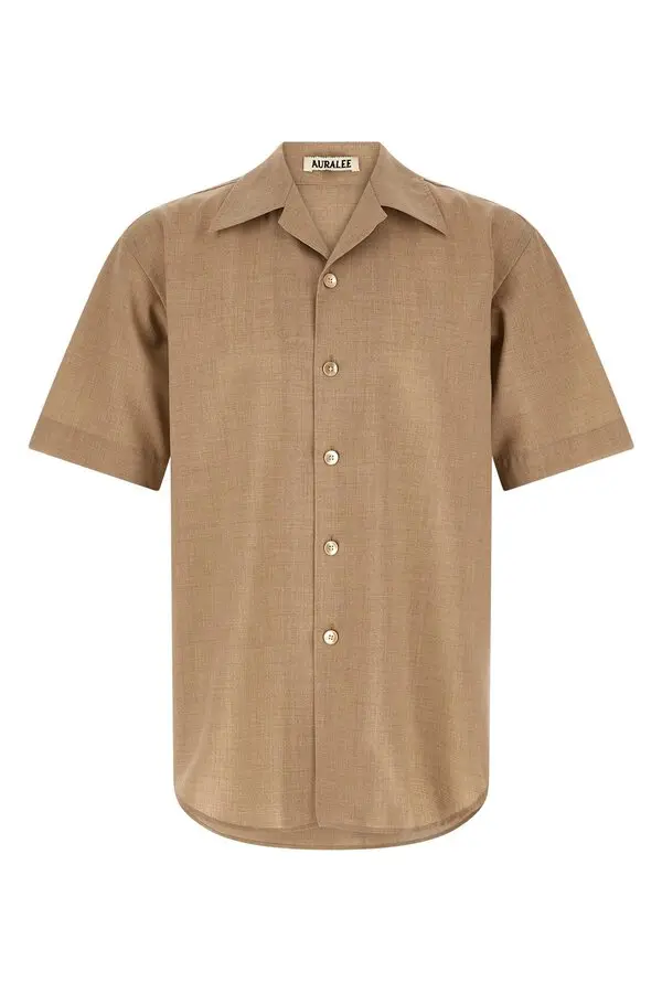 Auralee Summer Twist' Shirt - Beige