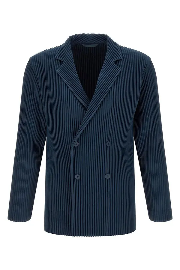 Issey Miyake Tailored Pleats 1' Blazer - Blue