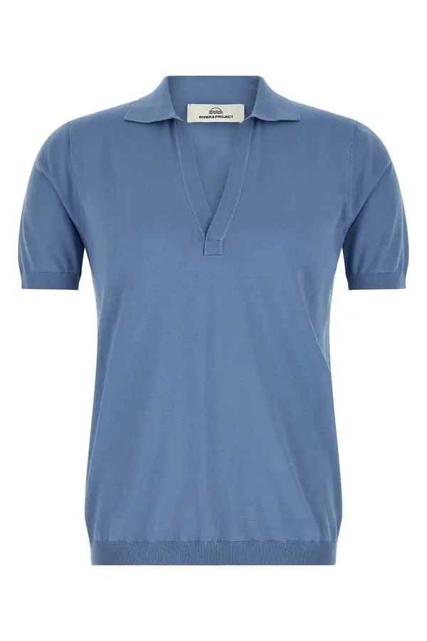 RIVIERA PROJECT Open Collar Polo Shirt