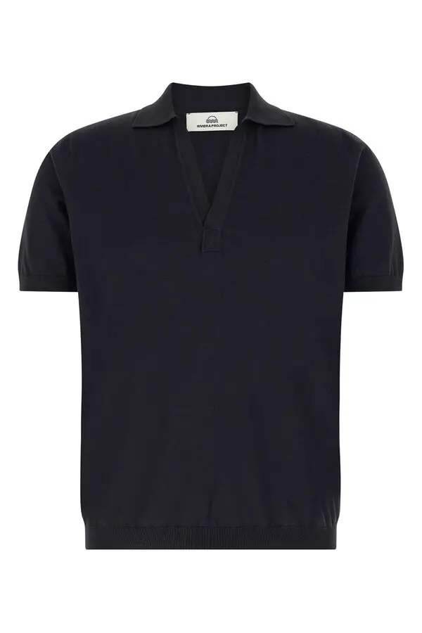 RIVIERA PROJECT Open Collar Polo Shirt