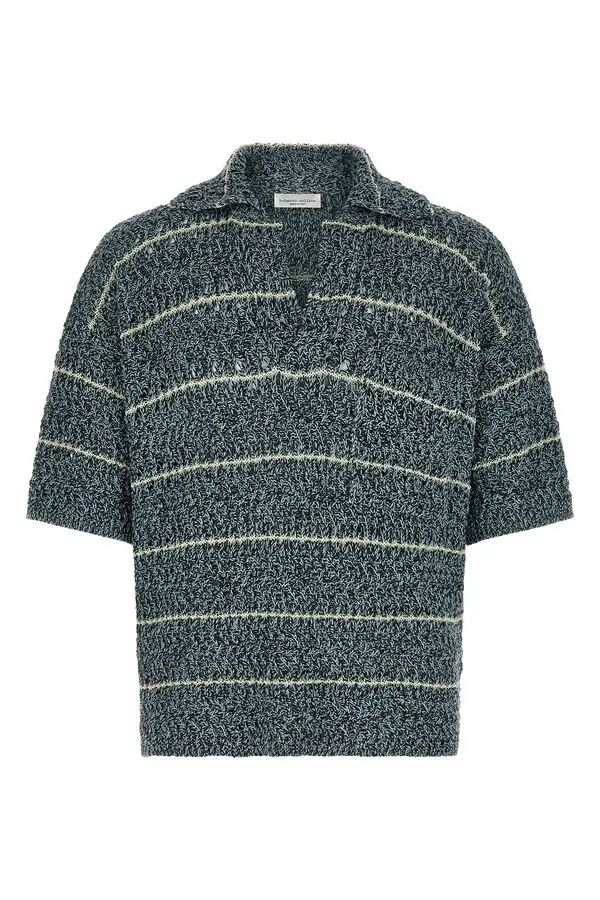 ROBERTO COLLINA Mouliné Polo Shirt