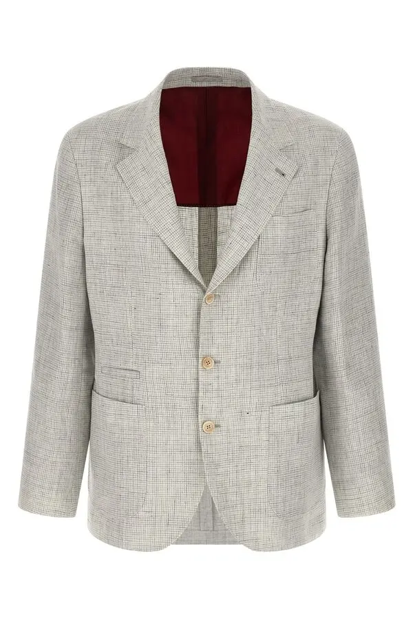 Brunello Cucinelli Linen Operated Blazer - Beige