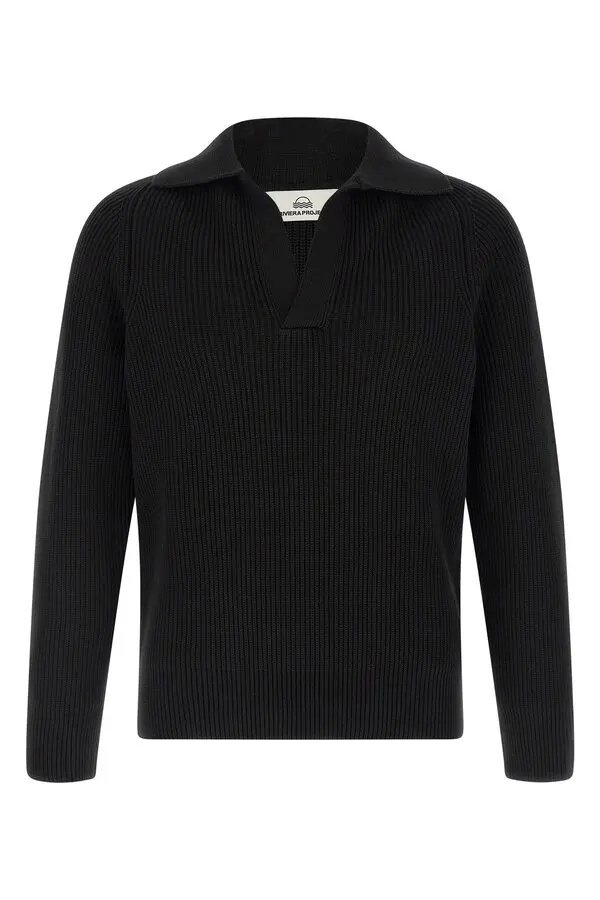 RIVIERA PROJECT Cotton Polo Sweater