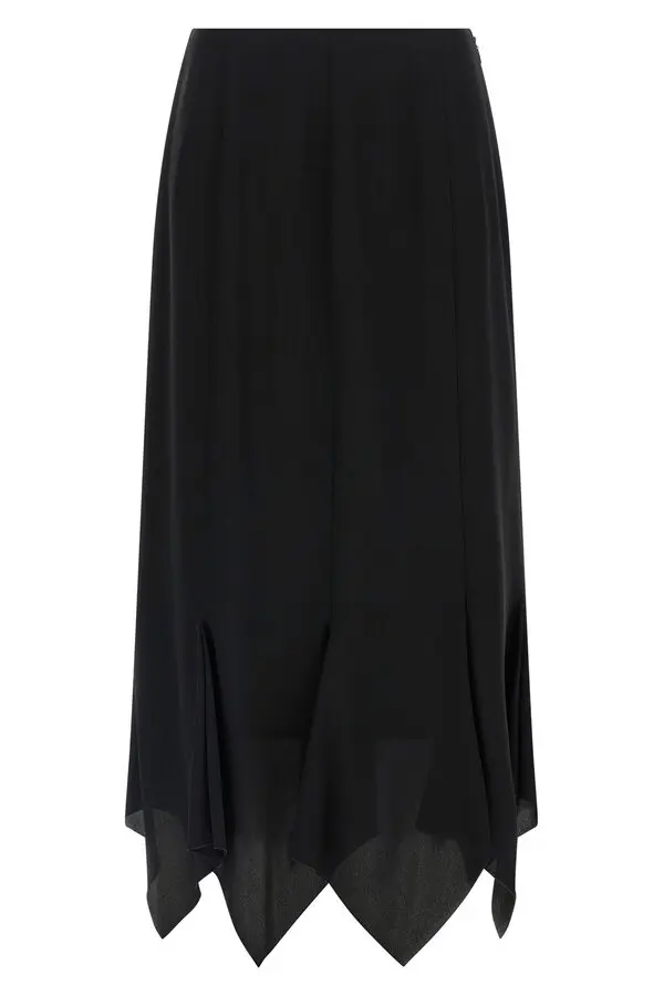 Valentino Garavani Crêpe De Chine Skirt - Black