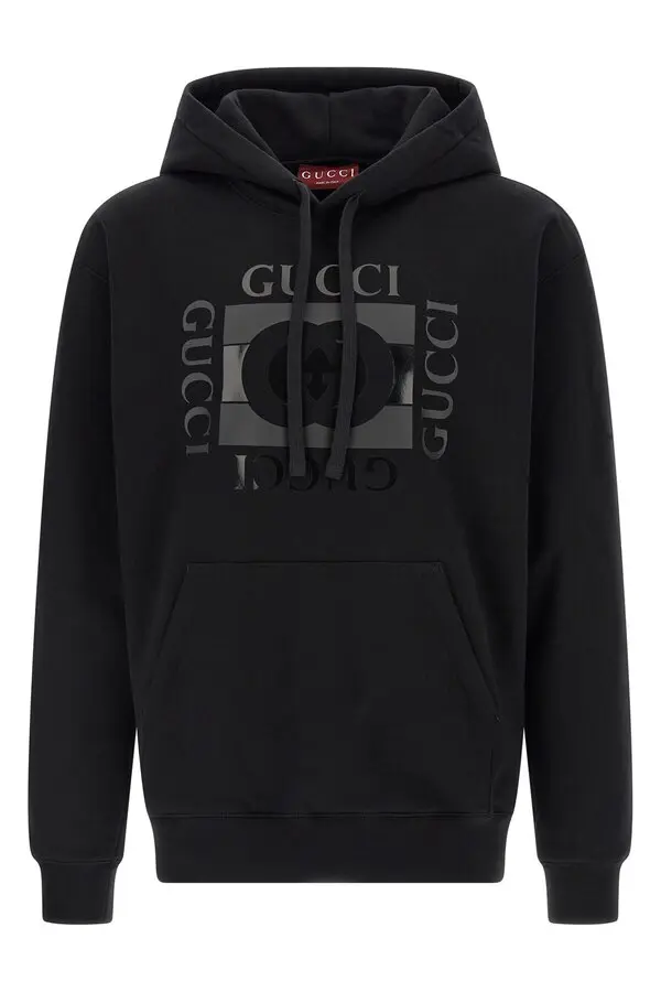 Gucci Incrocio Gg' Hoodie - Black