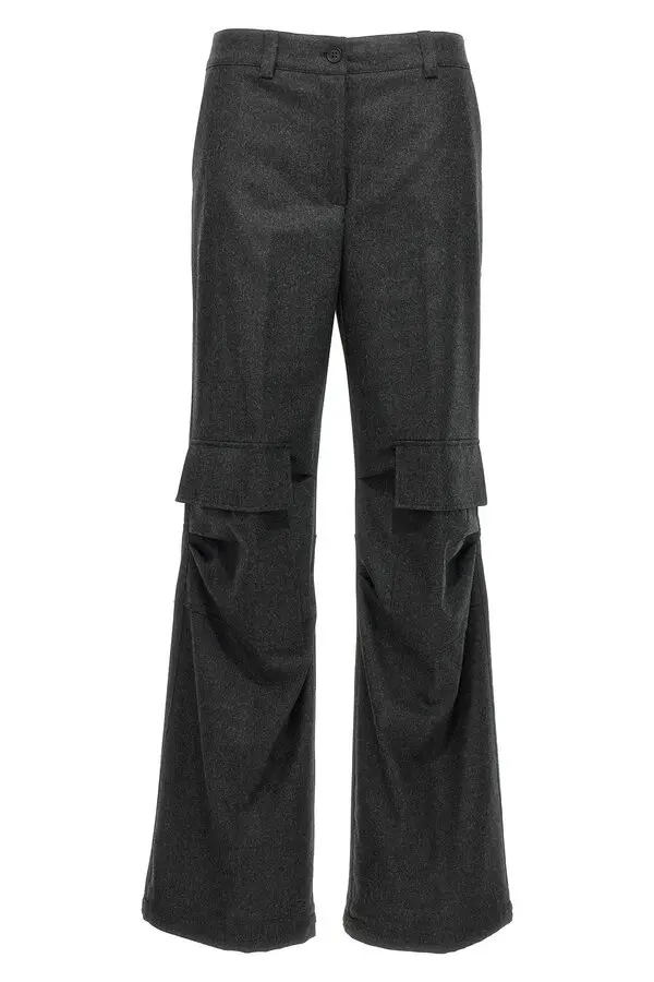 P.a.r.o.s.h Wool Cashmere Blend Cargo Trousers