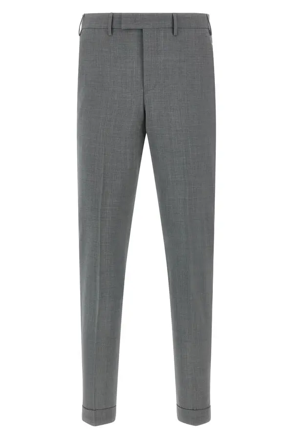 PT TORINO Master Mélange Stretch Wool Trousers