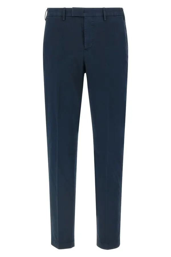 PT TORINO Master Stretch Cotton Gabardine Trousers - Blue