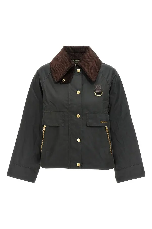 Barbour Catton Waxed Cotton Jacket - Green