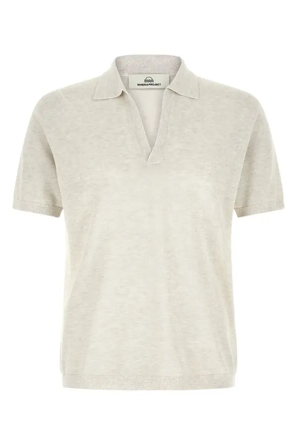 RIVIERA PROJECT Open Collar Polo Shirt