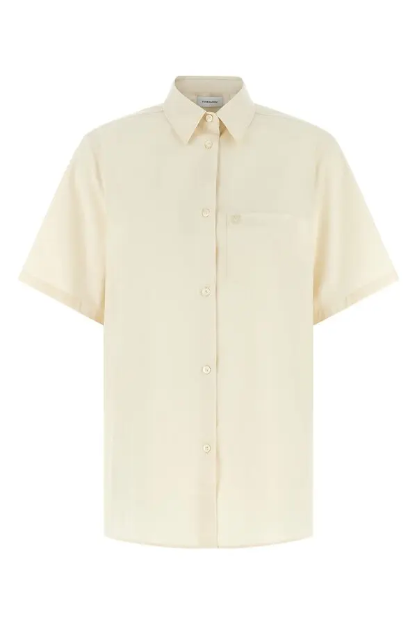 FERRAGAMO Gancini Shirt - Beige