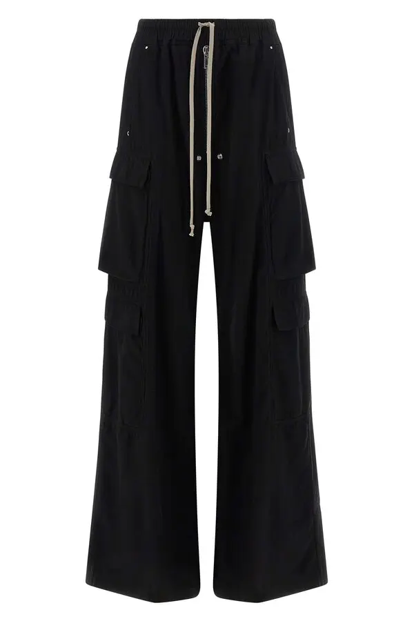 Rick Owens Double Cargo Jumbo Bela Trousers - Black