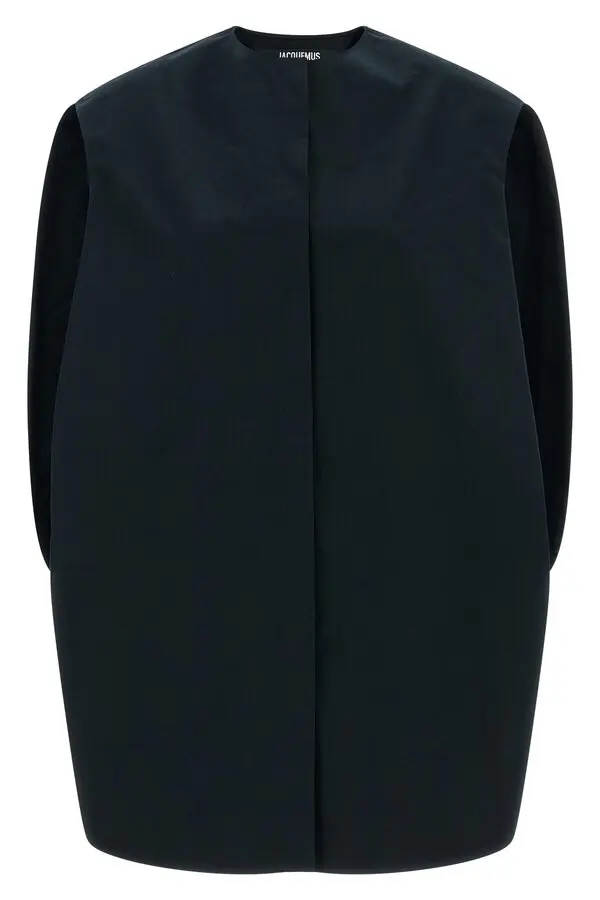 Jacquemus La Robe Berlingot Cotton Poplin Mini Dress - Blue