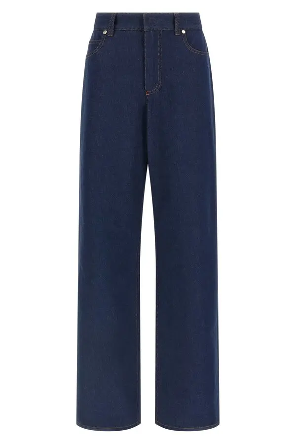 Fendi Ff Reverse Cotton Denim Jeans