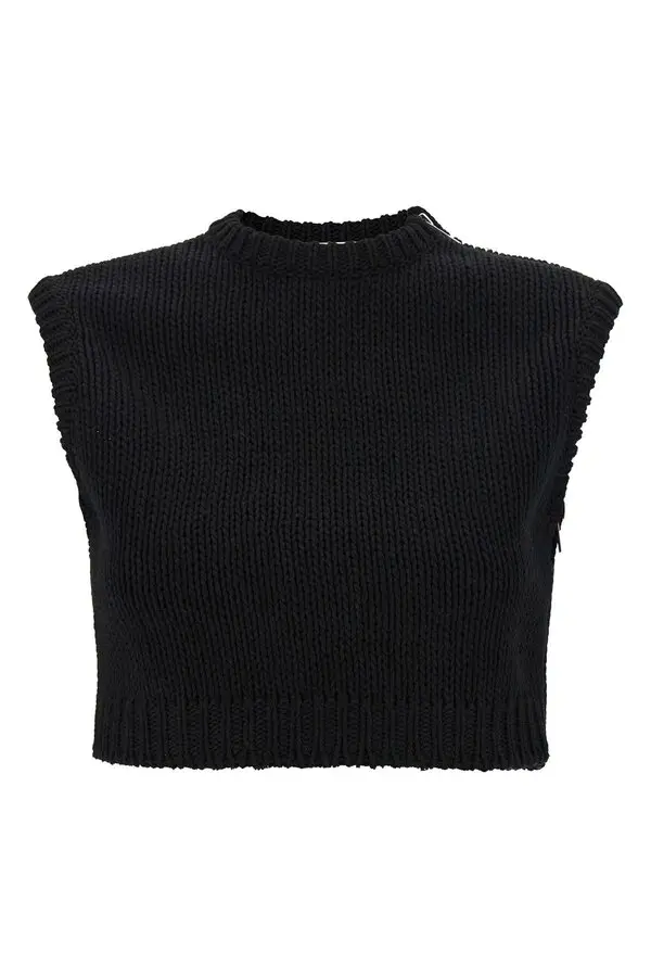 Max Mara Cropped Sleeveless Knit Sweater