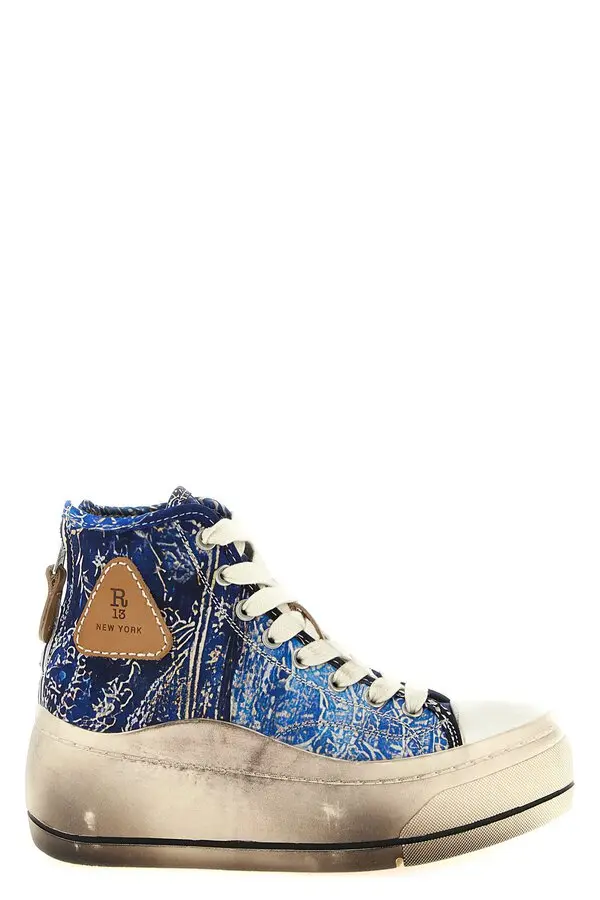 R13 Kurt Bandana Print Silk Sneakers
