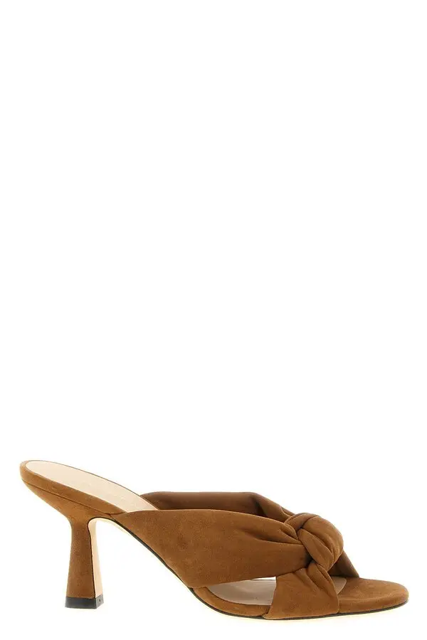 STUART WEITZMAN Soplaya Suede Slides - Brown