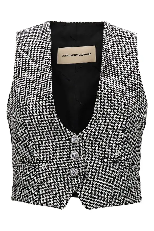 Alexandre Vauthier Houndstooth Waistcoat