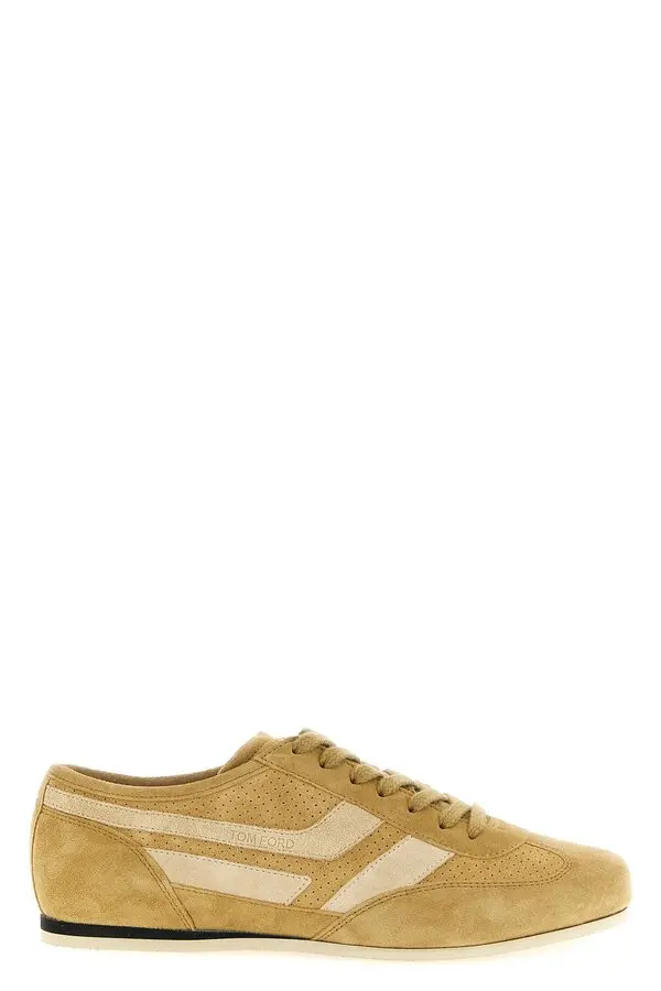 TOM FORD Brook Openwork Suede Sneakers