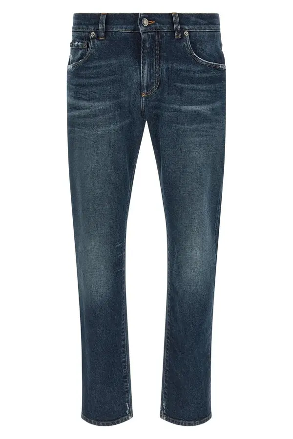 Dolce & Gabbana Logo Patch Jeans