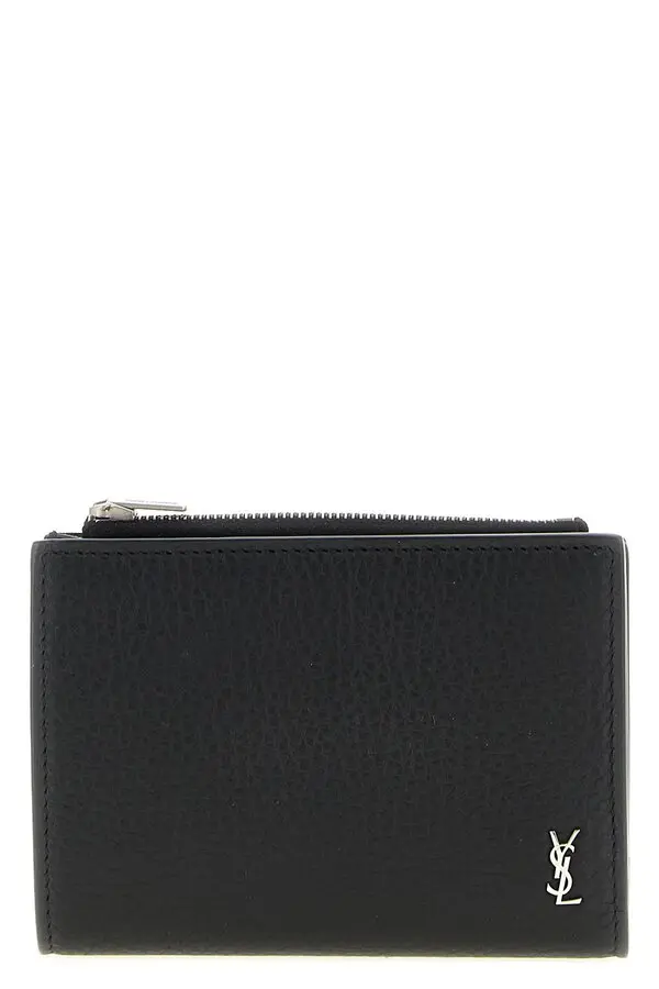 Saint Laurent Tiny Cassandre' Wallet - Black