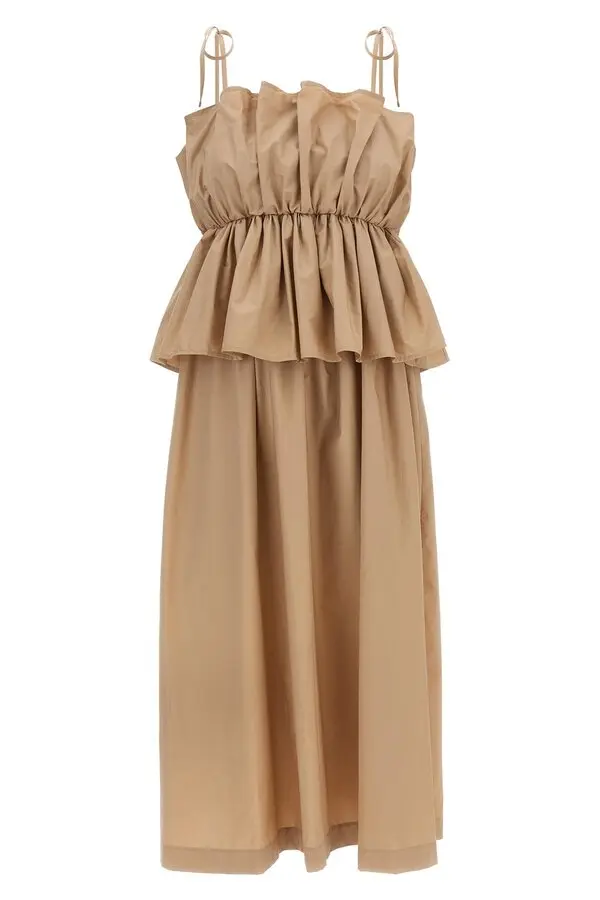 Twin-set Cotton Poplin Flounce Dress