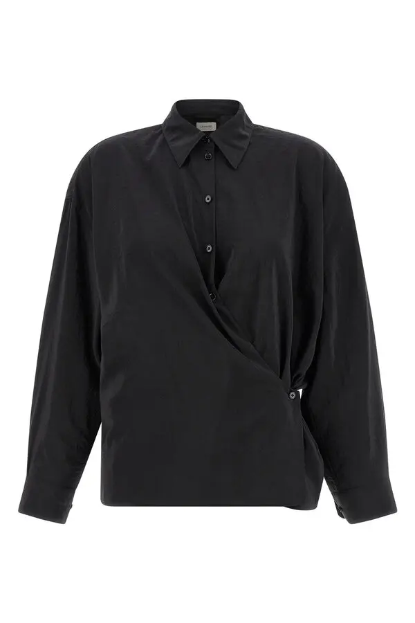 LEMAIRE Straight Collar Twisted' Shirt - Black