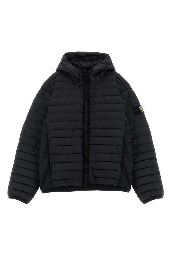 Stone Island Hooded Down Jacket - Black