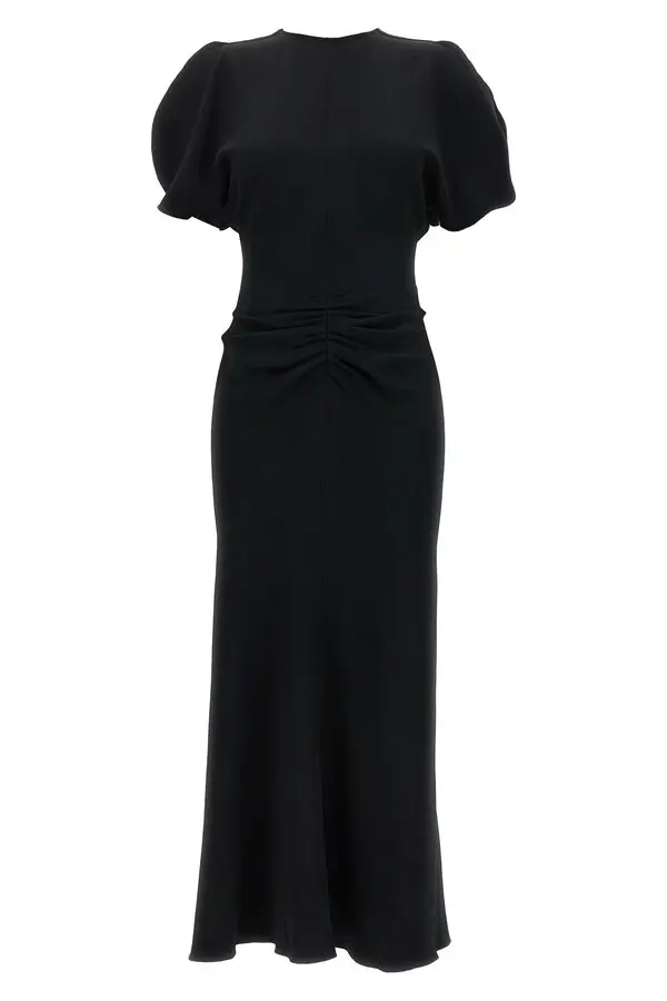Victoria Beckham Gathered Waist Midi Dress