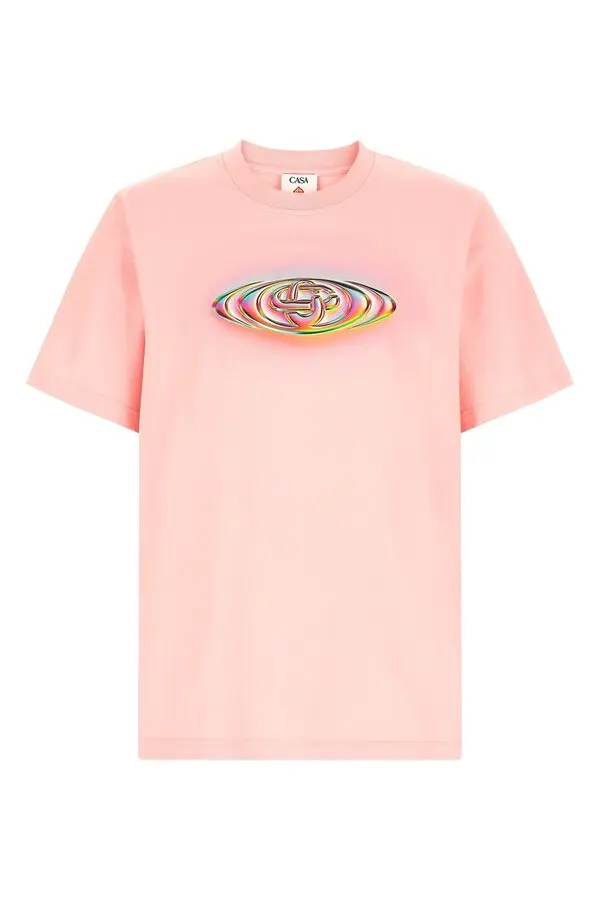 Casablanca Martin Naumann 'glass Logo' T-shirt - Pink