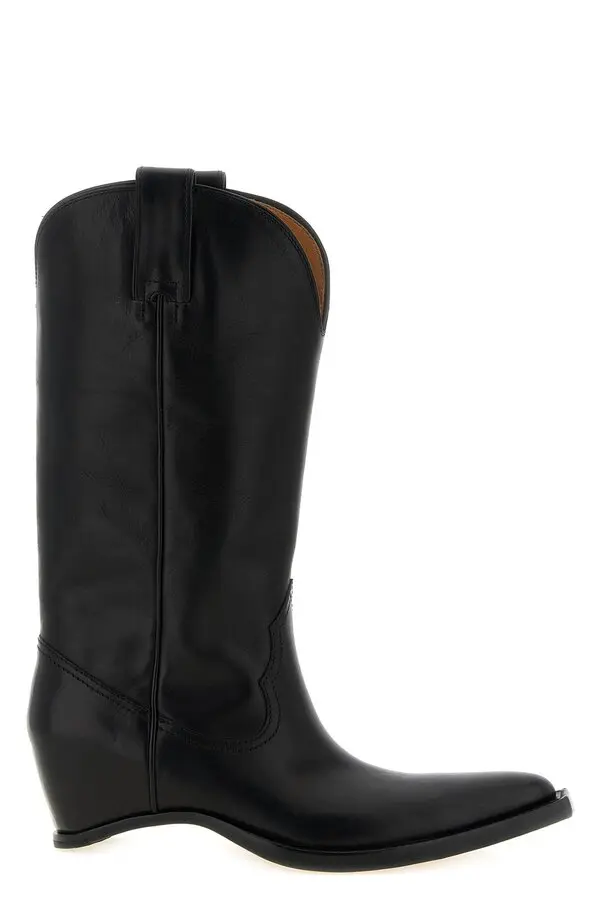 MAISON MARGIELA Heel-less Leather Boots - Black