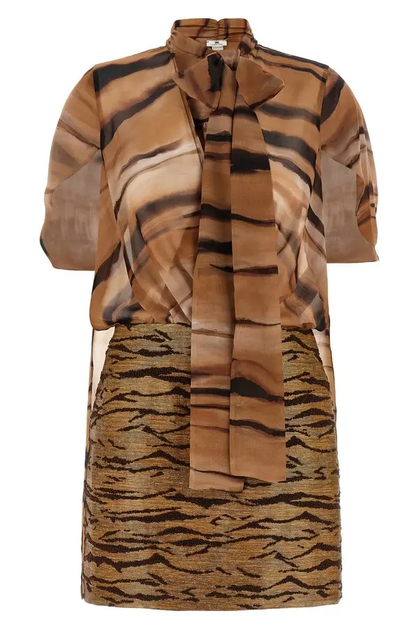 Elisabetta Franchi Animal Dress - Brown