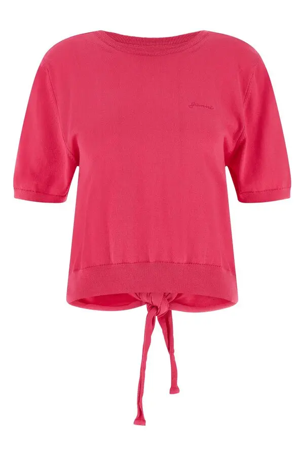 GANNI Bare Back Sweater - Fuchsia