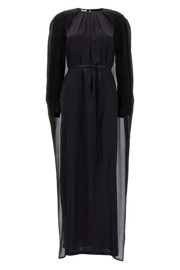 DI.LA3 PARI' Di. La3 Pari' Cape Dress - Black