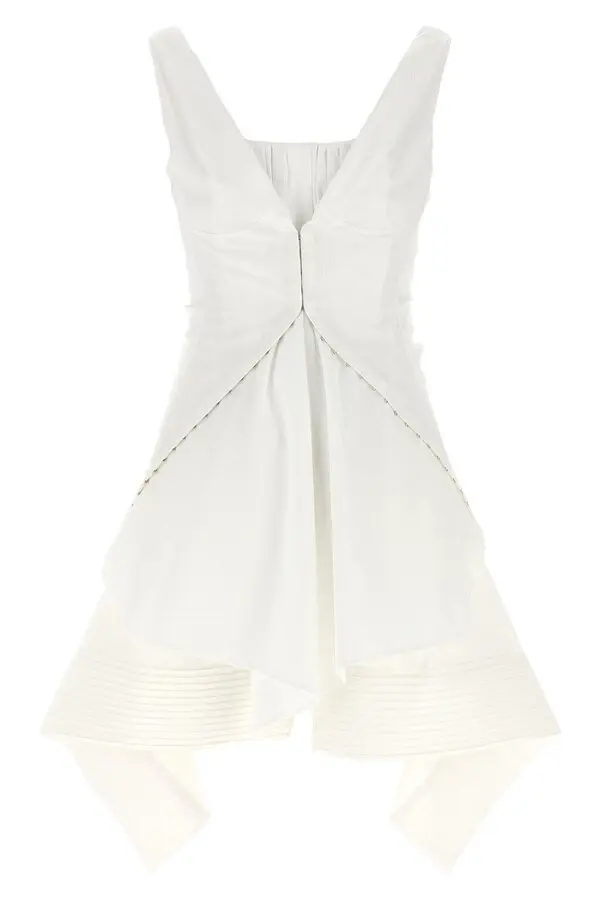 Alexander McQueen Striped Cotton Poplin Day Dress