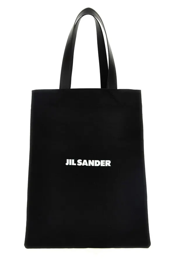 JIL SANDER Flat Shopper' Medium Shopping - Black