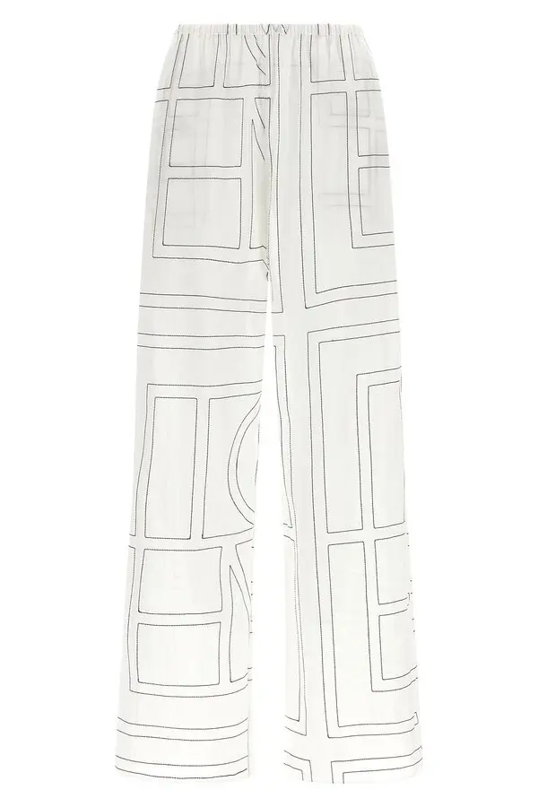TOTEME Embroidered Monogram Trousers