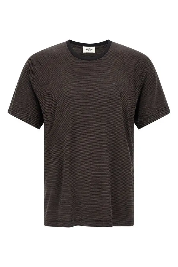 Saint Laurent Cassandre' T-shirt - Brown